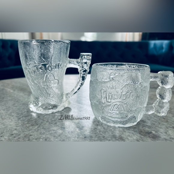 McDonald's | Dining | Vintage Set Of 2 Flintstones Mc Donalds Rocky ...